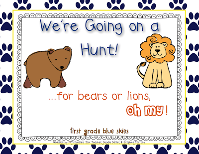 We're Going on a Bear Hunt Freebie Pack! : Blue Skies with Jennifer White