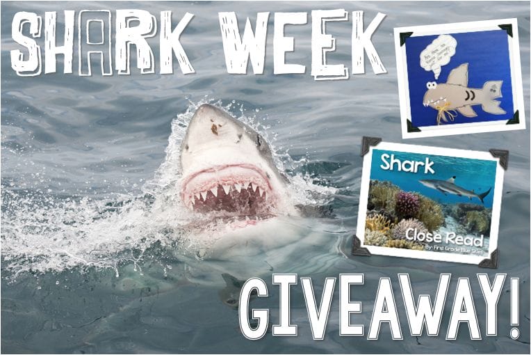 Shark Week Glyph and Close Read {Giveaway} : Blue Skies with Jennifer White