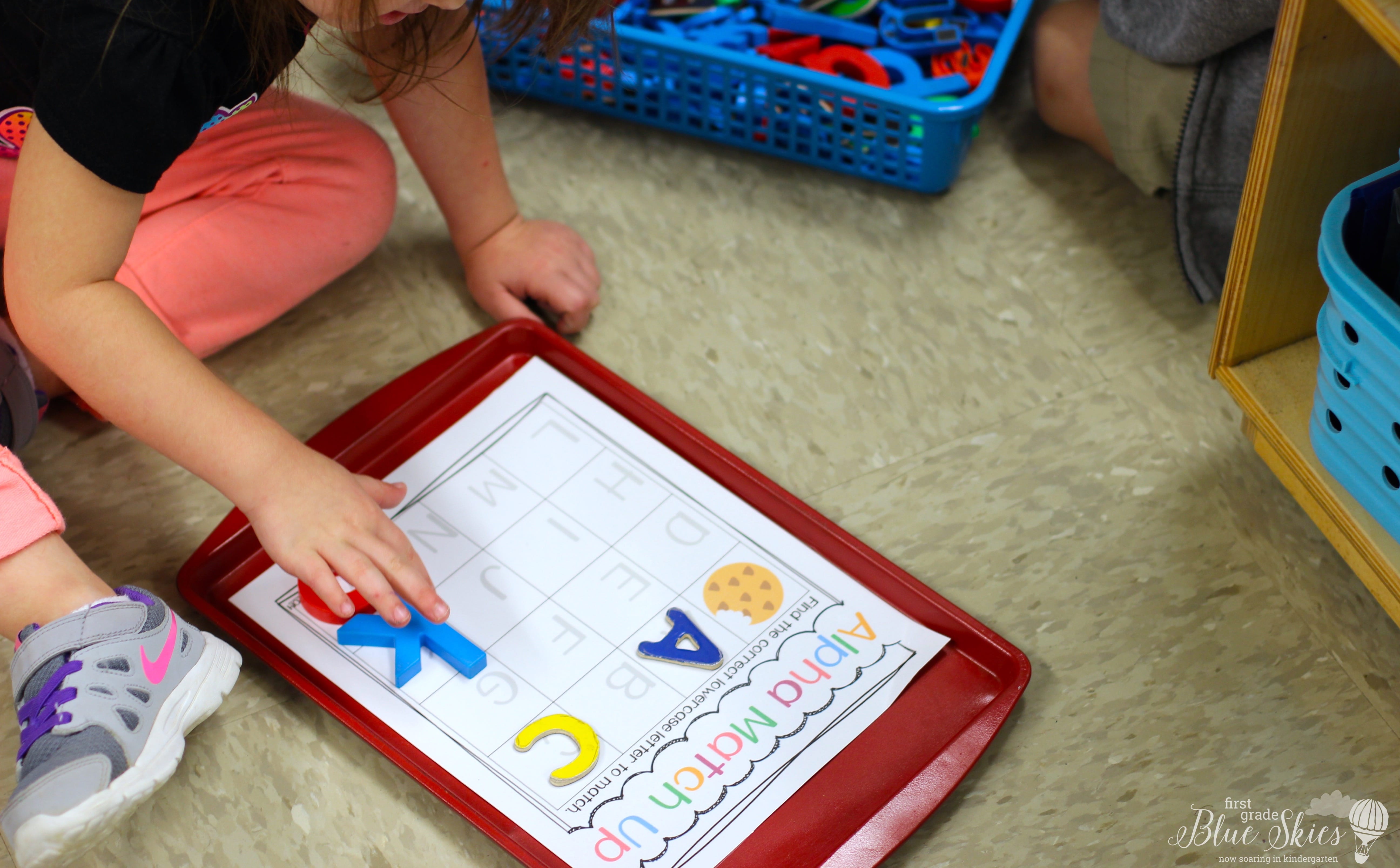 Kindergarten Literacy Center Ideas : Blue Skies with Jennifer White