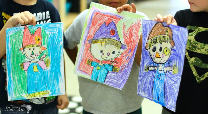 Scarecrow Directed Drawing : Blue Skies with Jennifer White