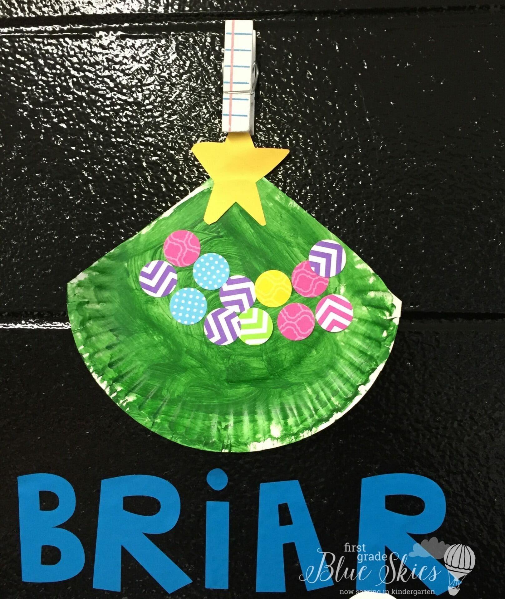 Paper Plate Craft for Christmas : Blue Skies with Jennifer White