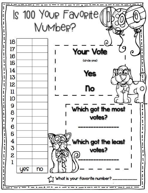 100th Day Activities and Magic Snow Poem FREEBIE