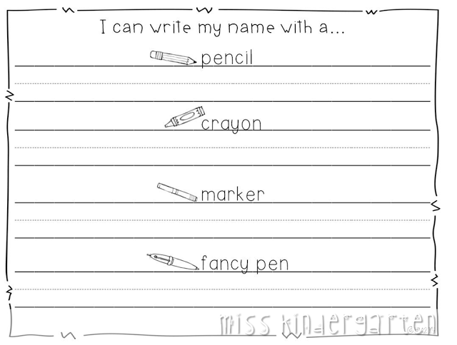 Name Writing Practice -Handwriting Ideas and Freebie