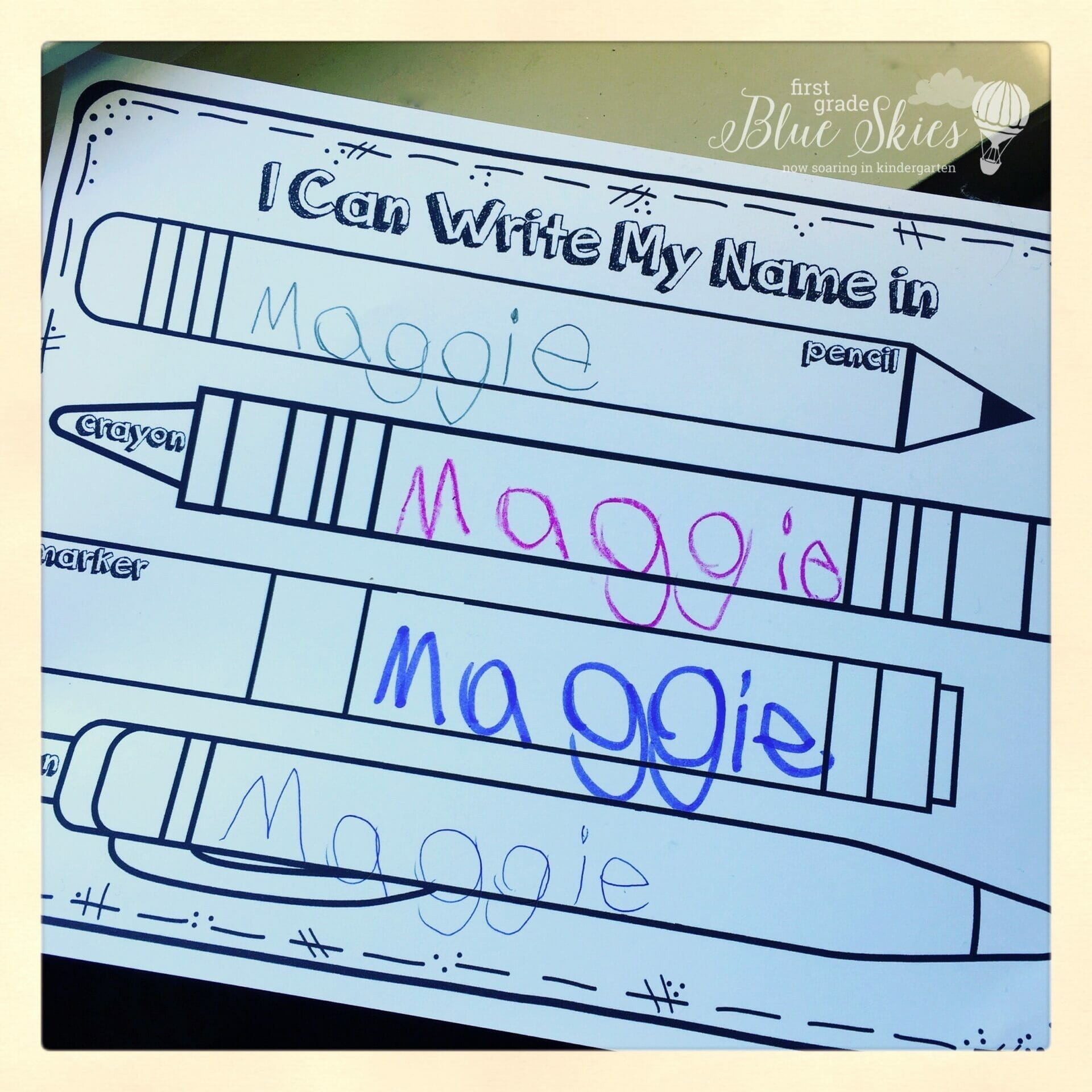 Name Writing Practice -Handwriting Ideas and Freebie