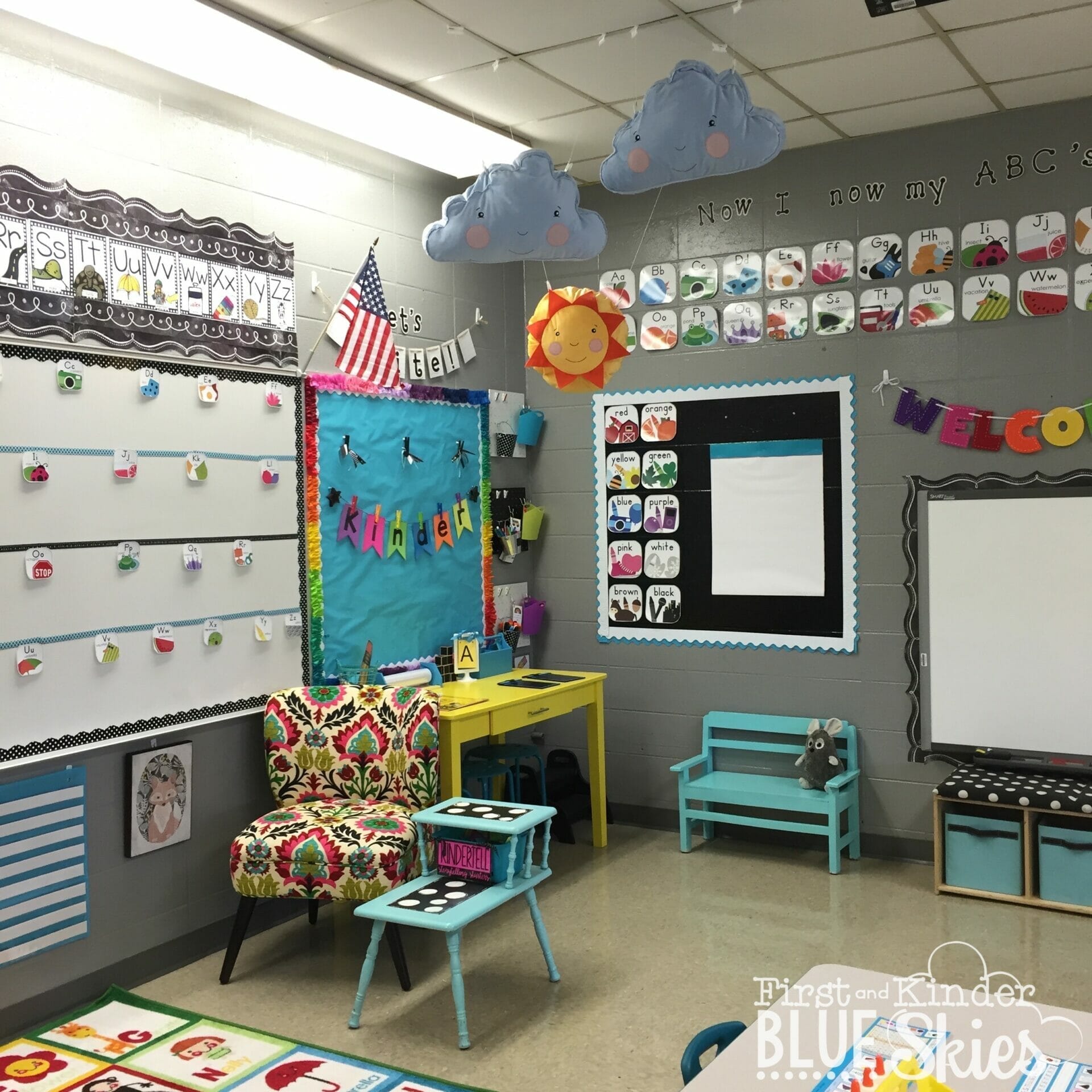 Kindergarten Classroom Reveal 2016-17 : Blue Skies with Jennifer White