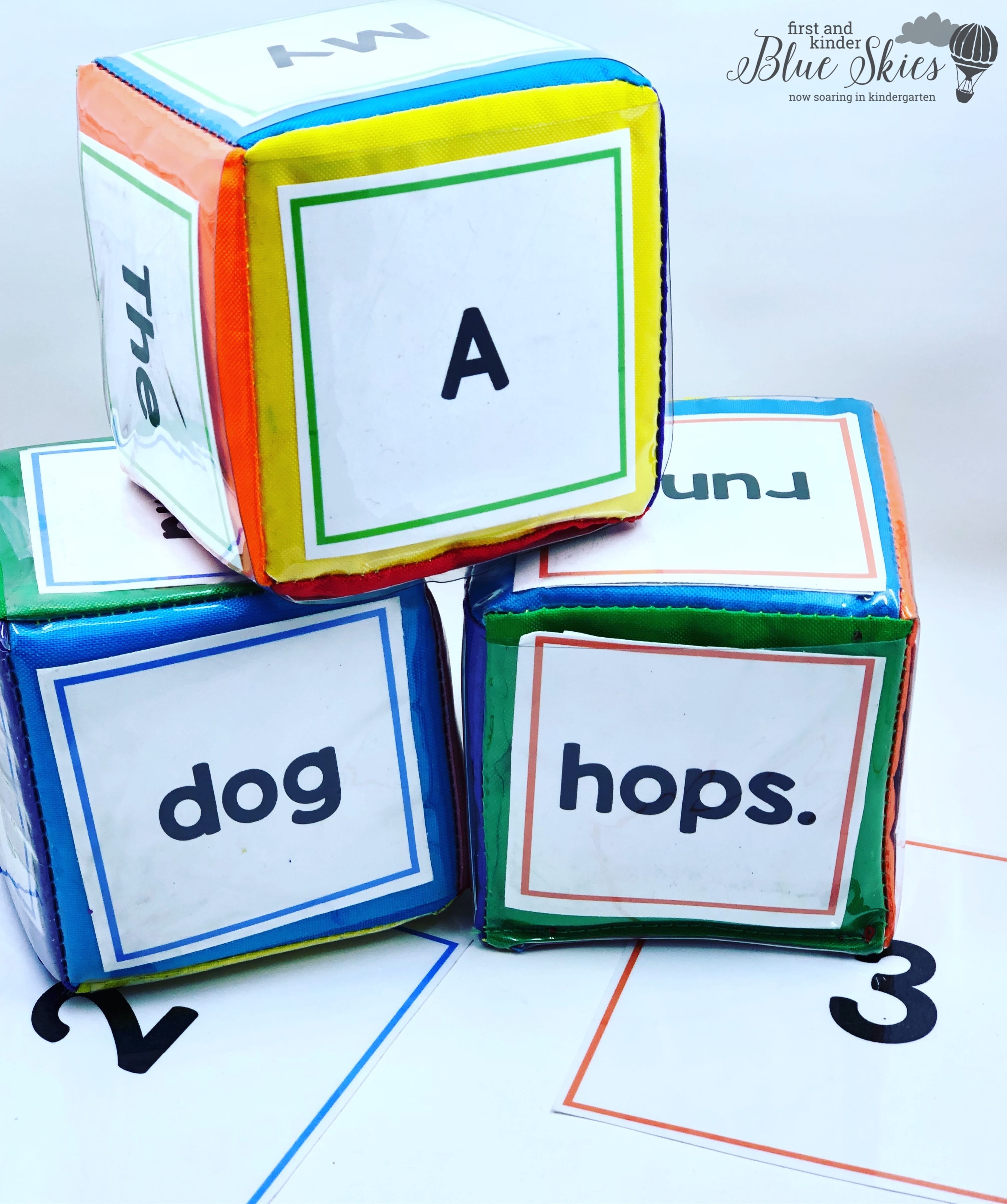 Soft Dice Sentence Builder Station : Blue Skies with Jennifer White