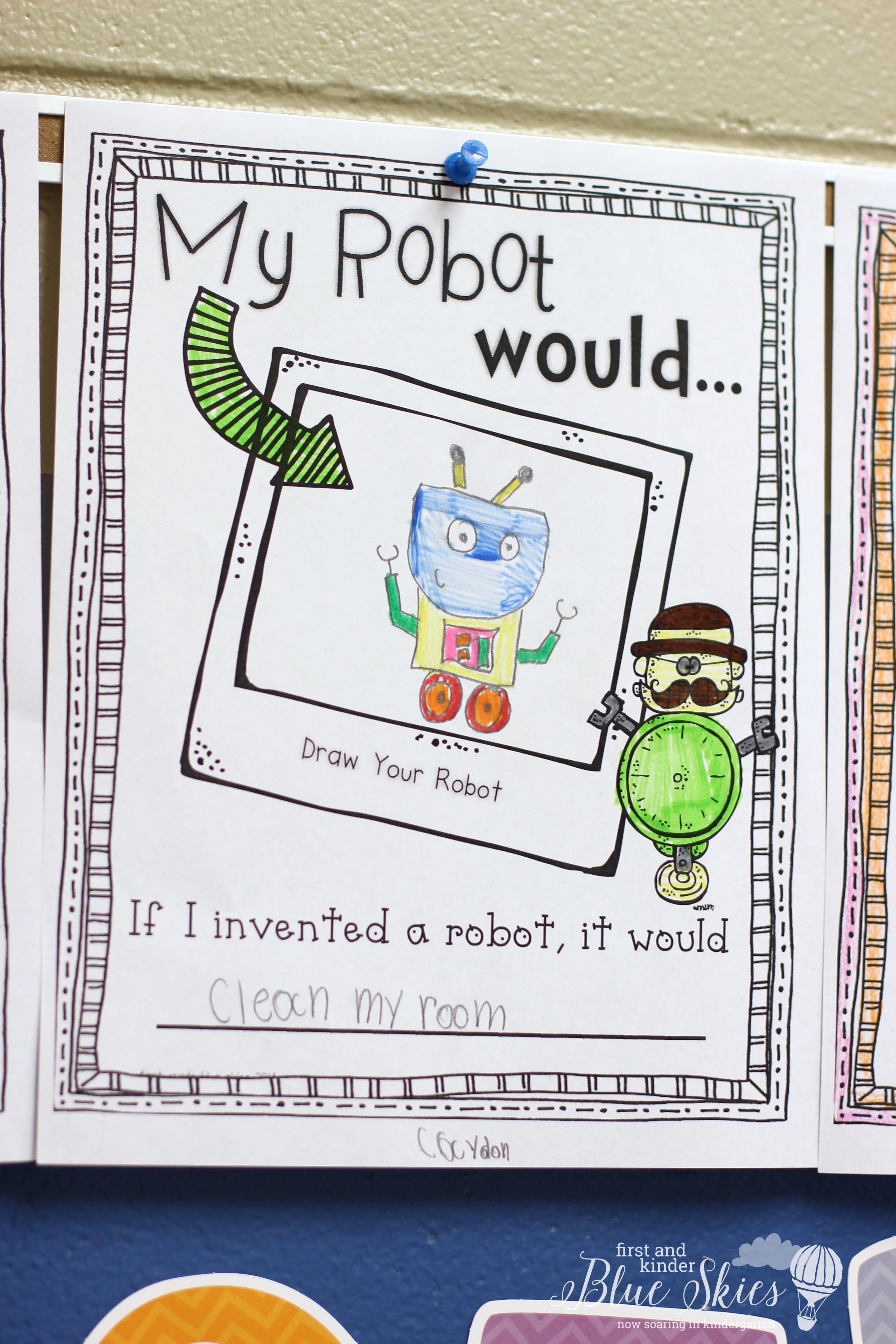 Robot Close Read and Crafts : Blue Skies with Jennifer White