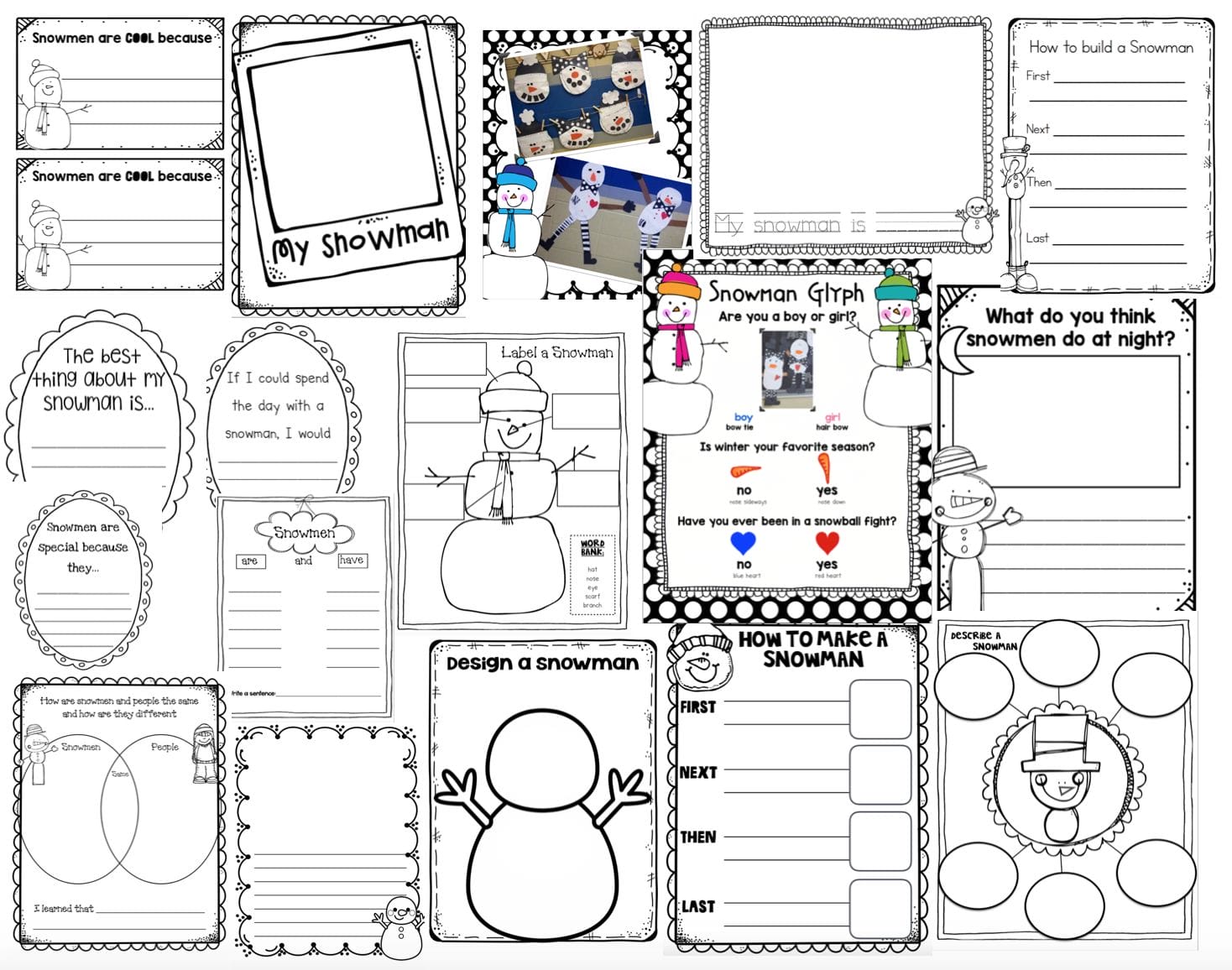 Let's Make a Snowman Blue Skies with Jennifer White