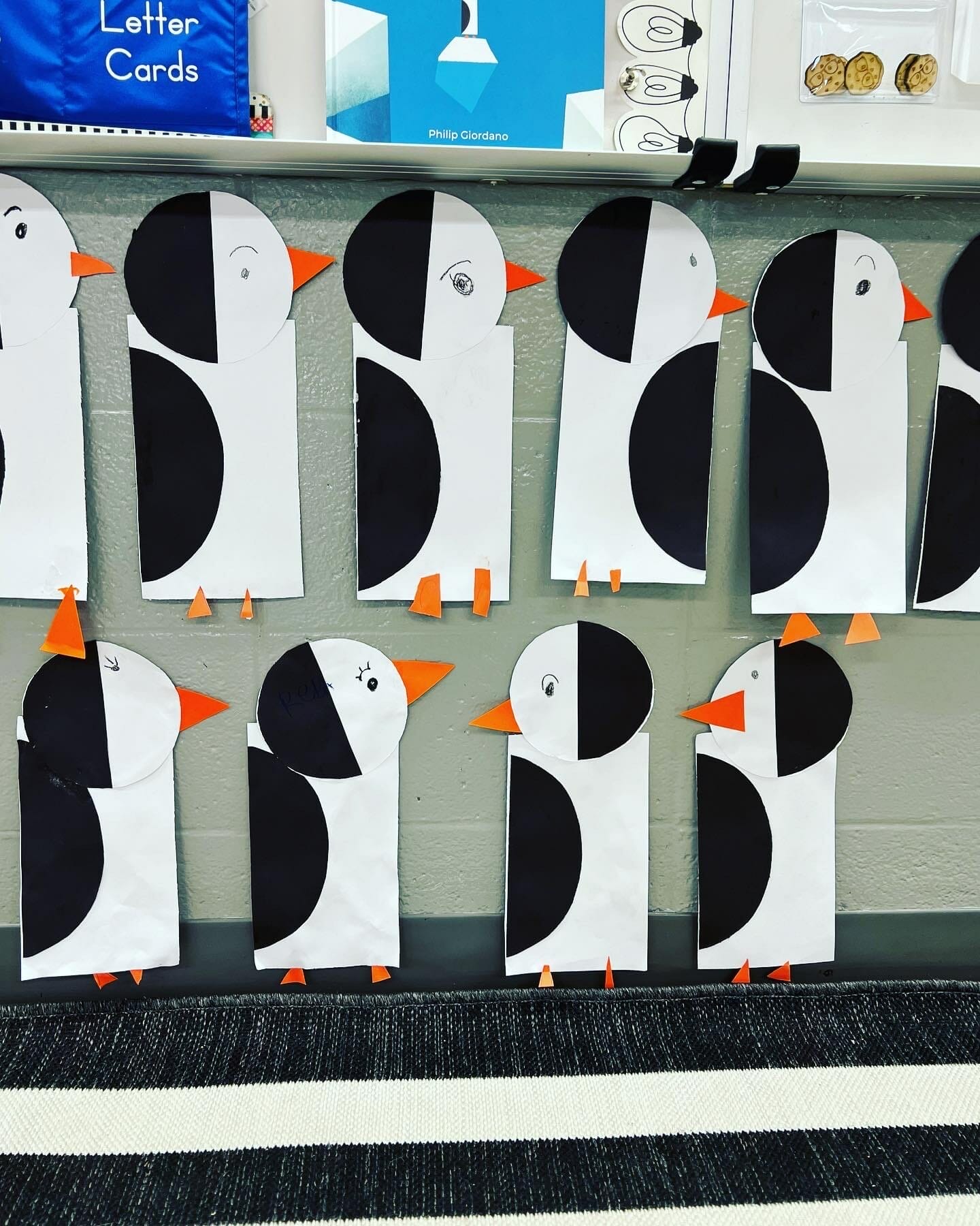 Easy Shape Penguin Craft Blue Skies with Jennifer White