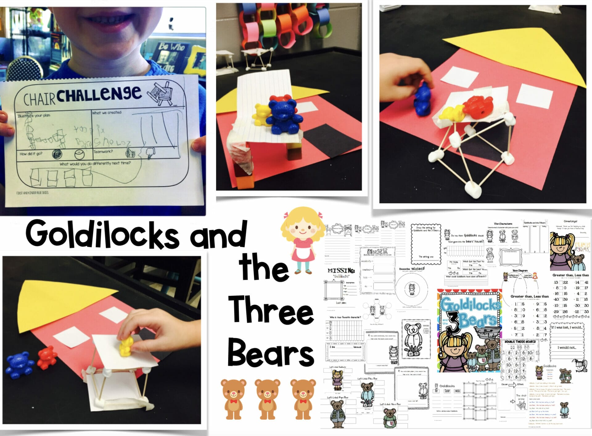 Goldilocks-and-the-three-bears-fairytale-activities : Blue Skies with ...