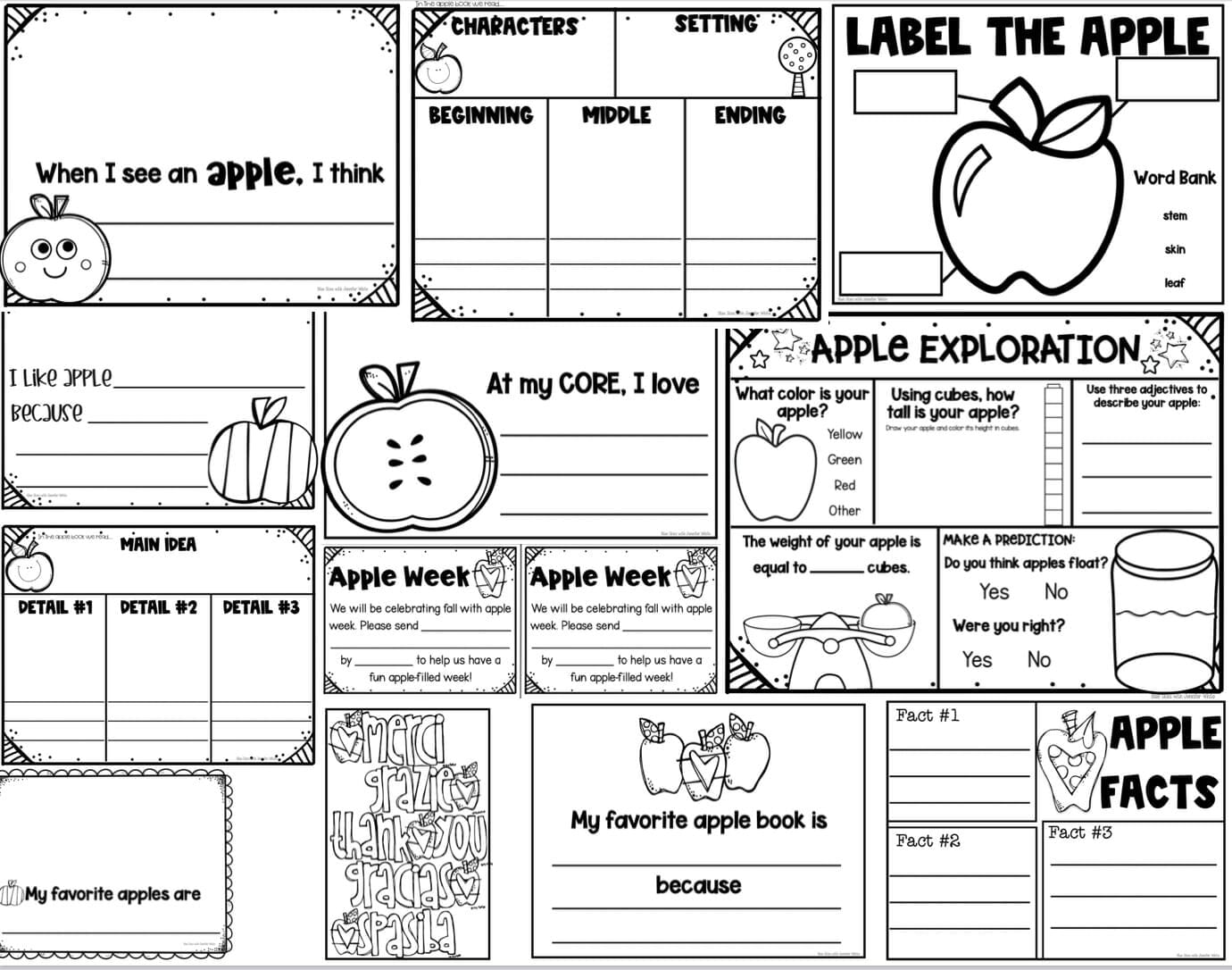 Apple Glasses Fall Craft : Blue Skies with Jennifer White