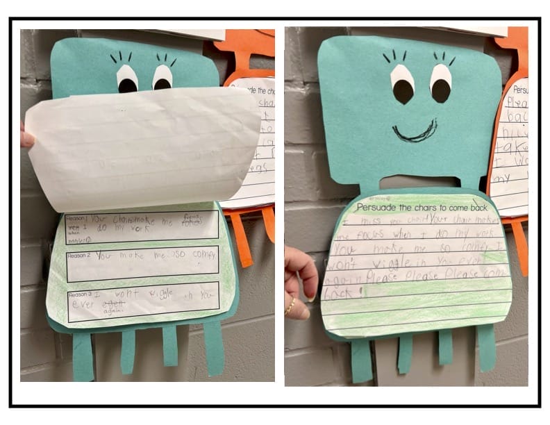 Chairs On Strike Writing Activity : Blue Skies with Jennifer White