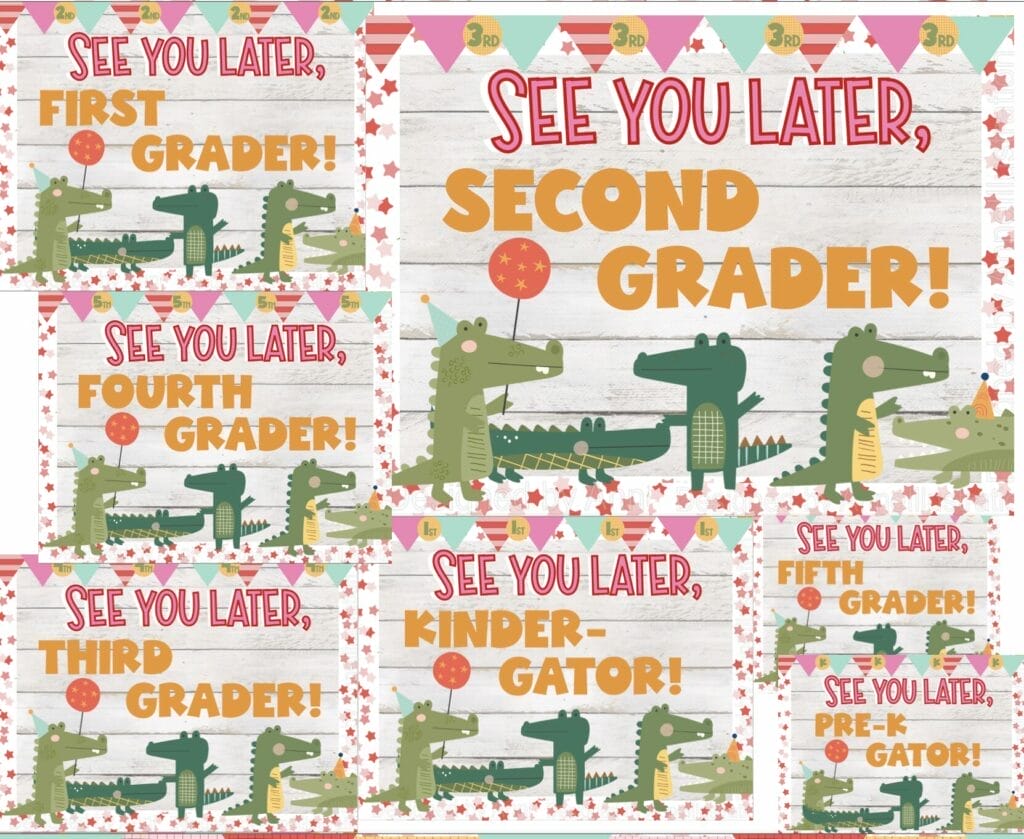 End of Year Bulletin Board : Blue Skies with Jennifer White