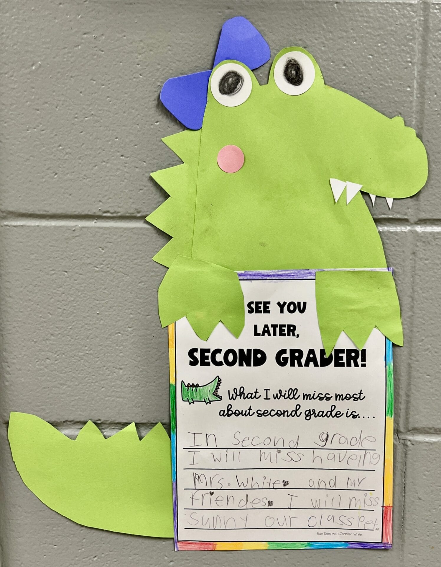 End of Year Bulletin Board : Blue Skies with Jennifer White