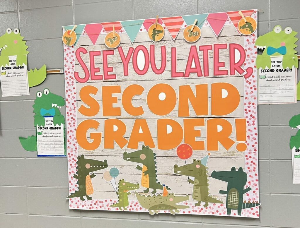 End of Year Bulletin Board : Blue Skies with Jennifer White